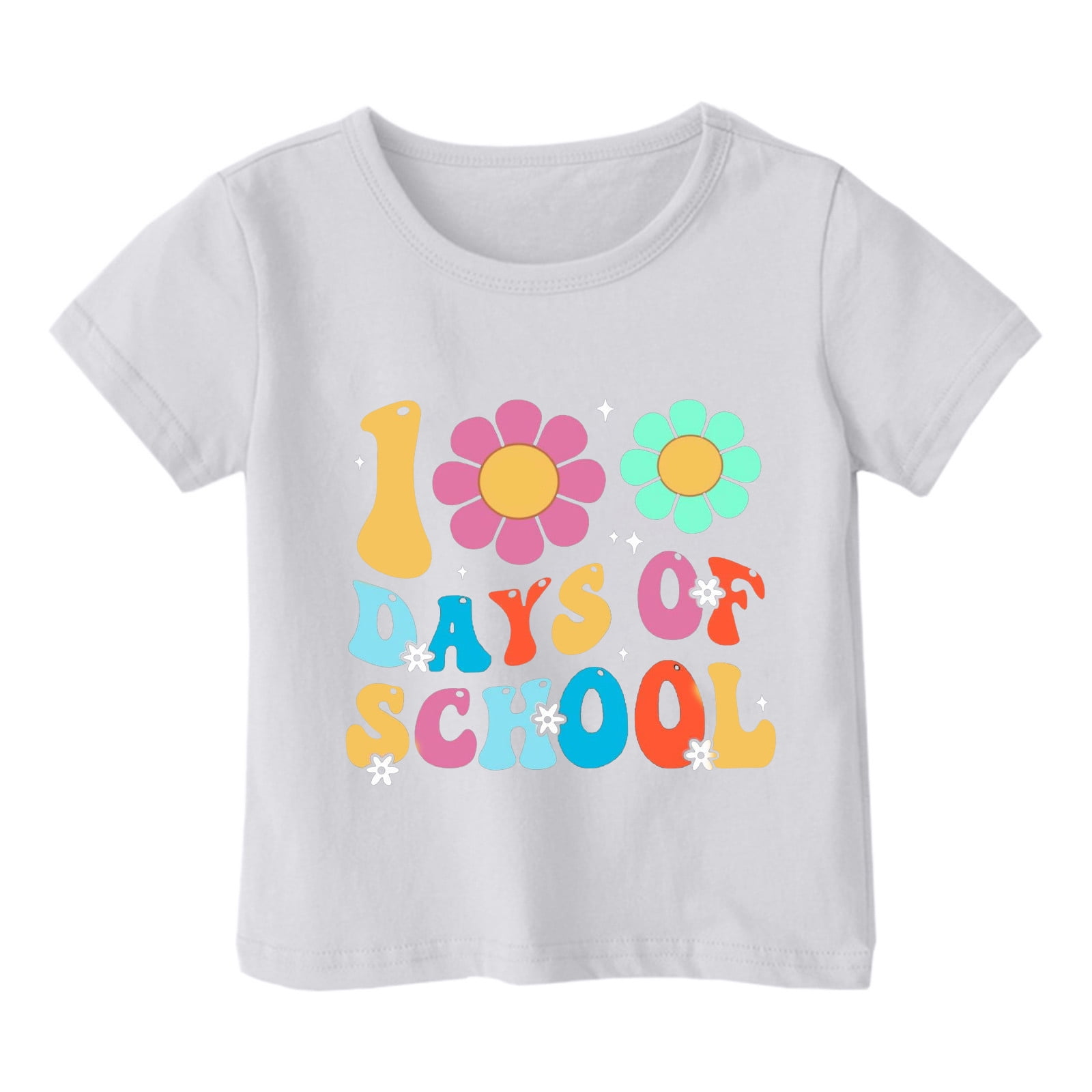Big Girls Summer T Shirts Tops Boy Fashion Casual Print Round Neck ...