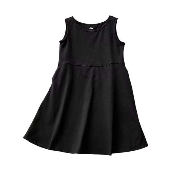 Big Girls Sundress Casual Sleeveless Round Neck Elastic Waist A Line ...