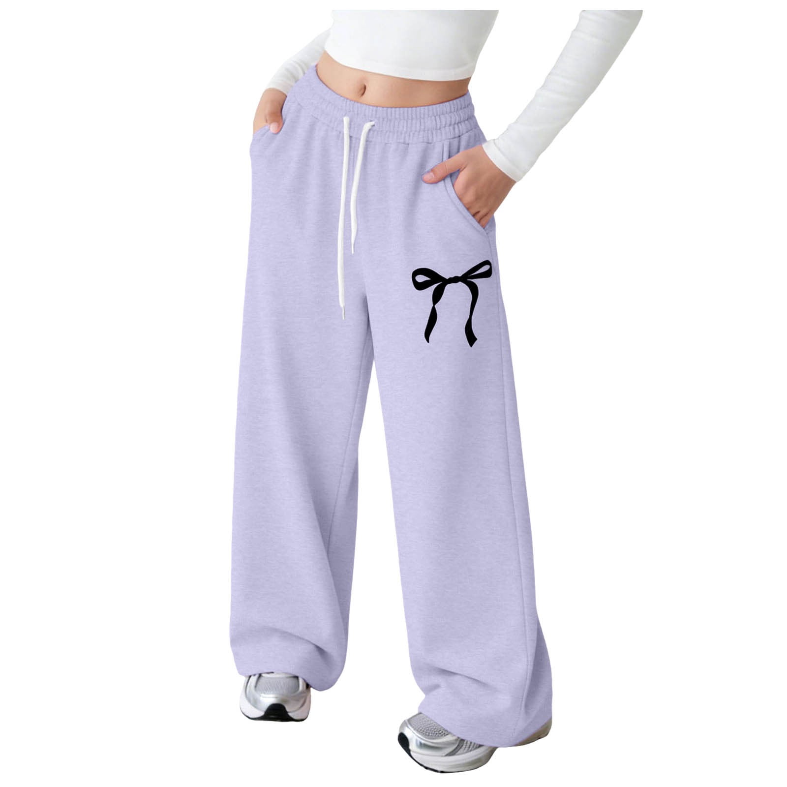 Big Girls Sweatpants Wide Leg Lounge Joggers Comfy Loose Fit Casual ...