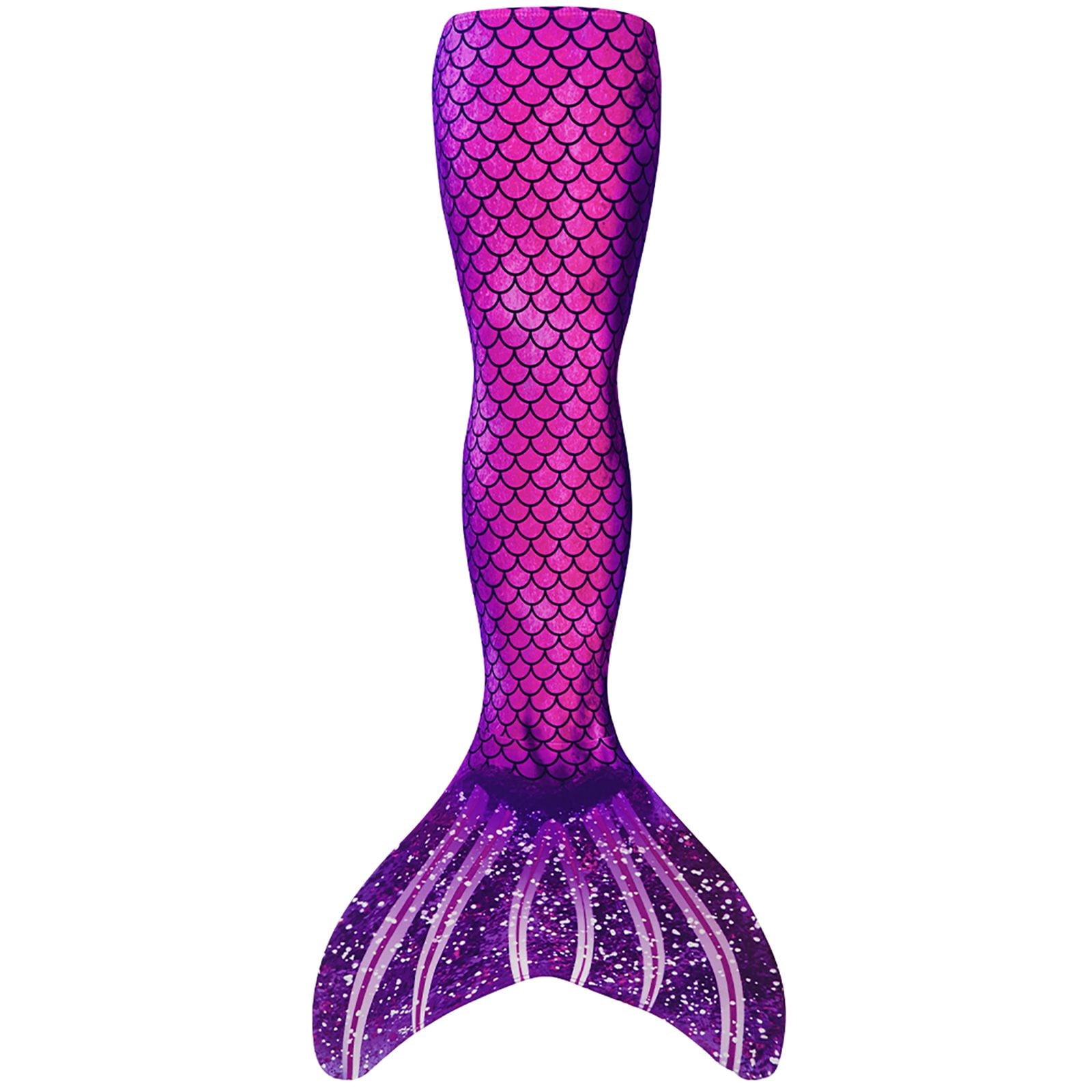 Big Girls Swim Bottoms Sleeveless With Shiny Rainbow Scale Tail Design ...