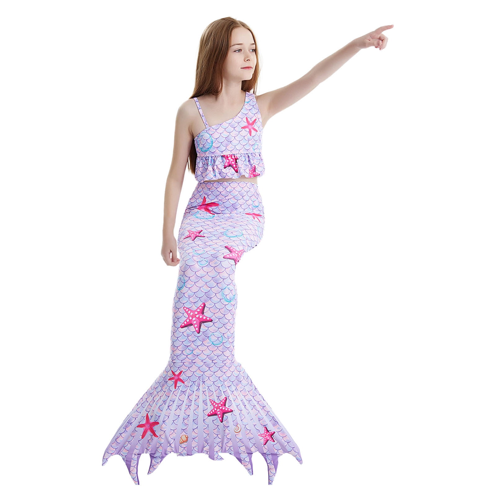 Big Girls Swimsuit Bathing Suits Bikini Fish Tail Set Light ,11-12Y ...