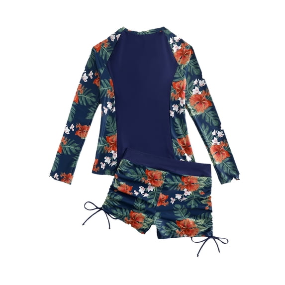 Big Girls' Swimsuits Long Sleeve Bikini Set Sexy Printed High Waist ...