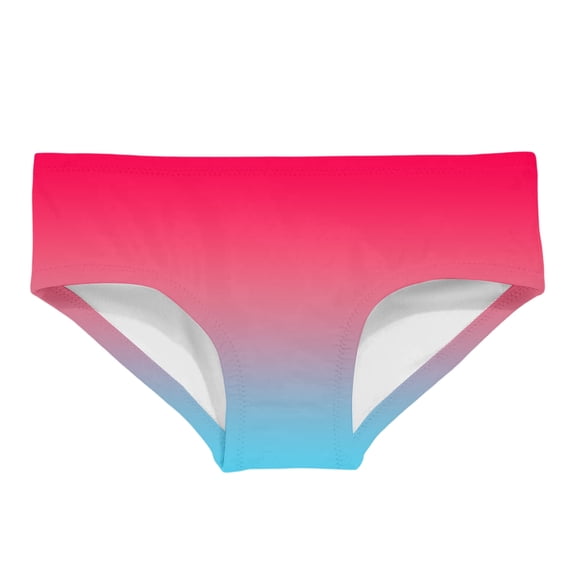 Big Girls Swimwear Bottoms Elastic Waist Swim Briefs Gradient Color ...