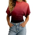 Big Girls T-Shirt Fashion Neck Short Sleeve Casual Loose Fit Color ...