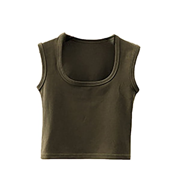 Big Girls T Shirts Square Neck Crop Short Sleeve Fashion Ribbed Knit ...