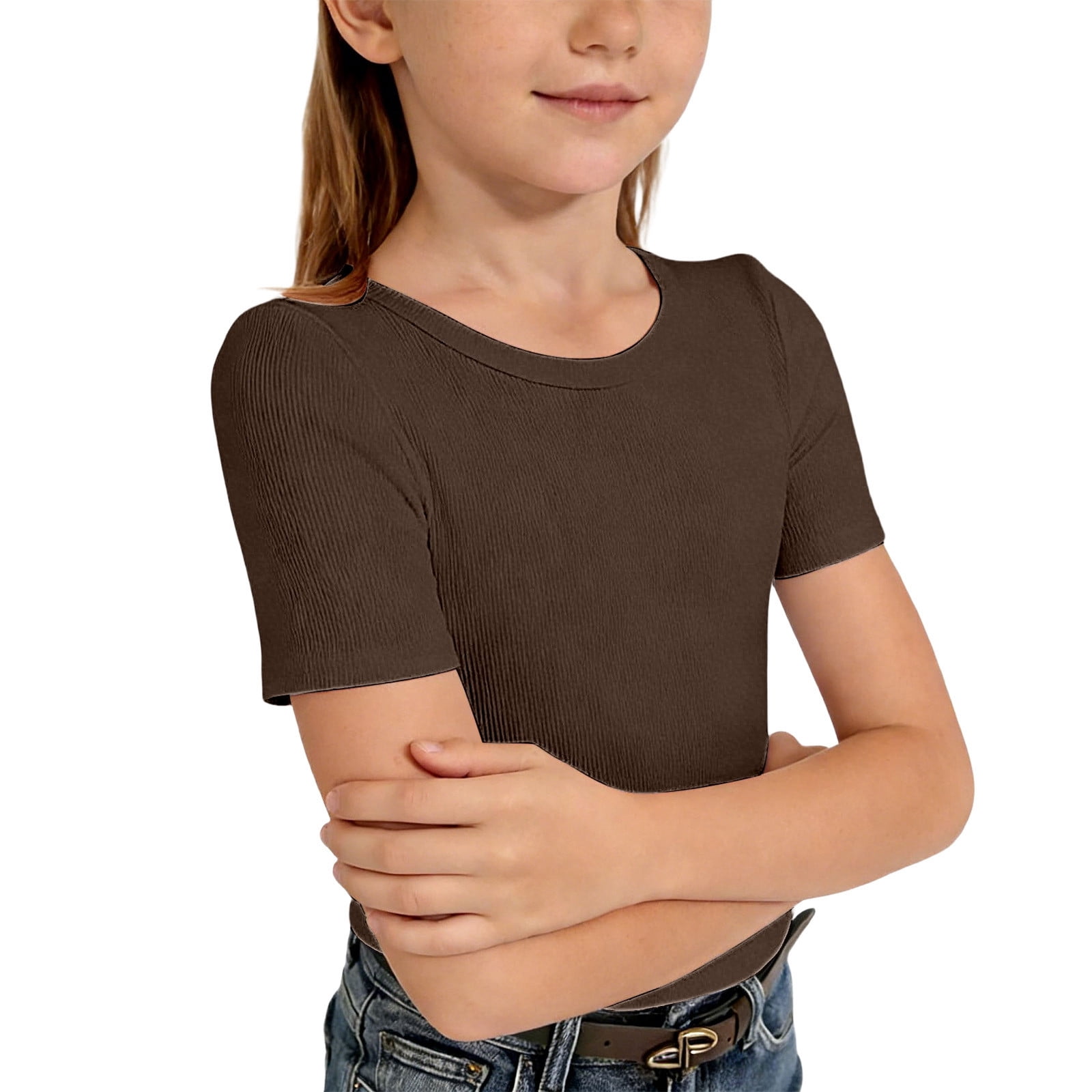 Big Girls T-Shirts Tops Short Sleeve Tee Crewneck Oversized Letter ...