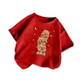 Big Girls T-Shirts Tops Summer And Round Neck Animal Patterned Printed ...