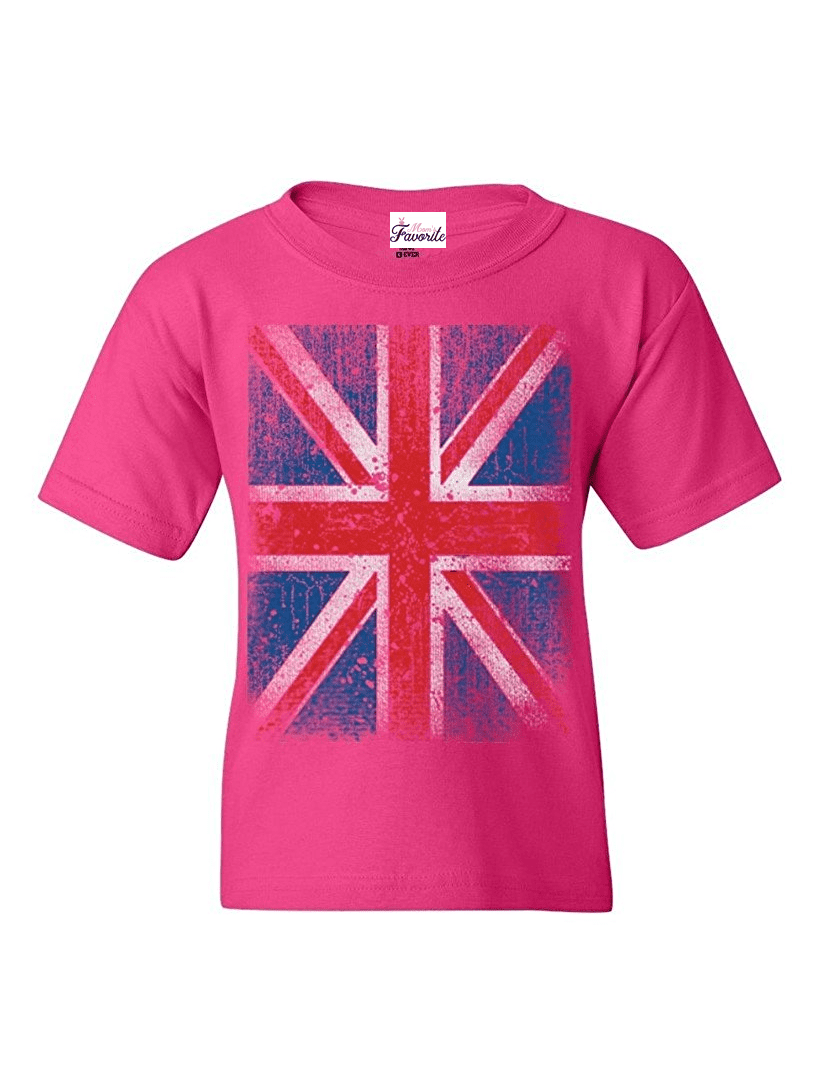 Big Girls T-Shirts and Tank Tops - Union Jack British Flag - Walmart.com