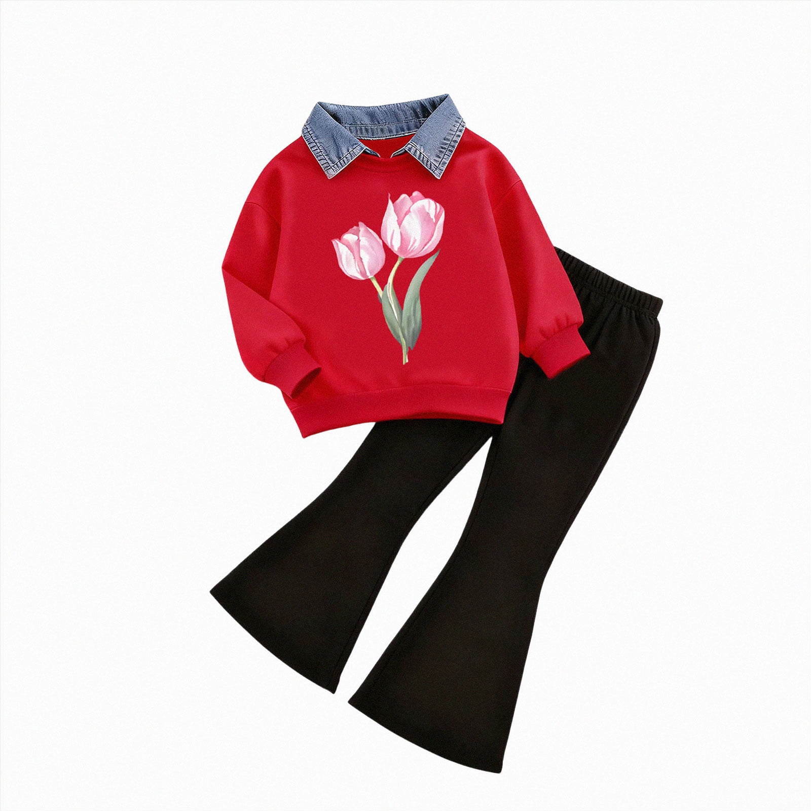 Big Girls Toddler Big Girls Pants Clothing Set 2pcs top and Pants ...