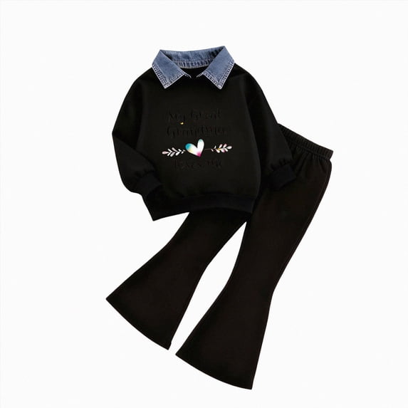 Big Girls Toddler Big Girls Pants Clothing Set 2pcs top and Pants ...