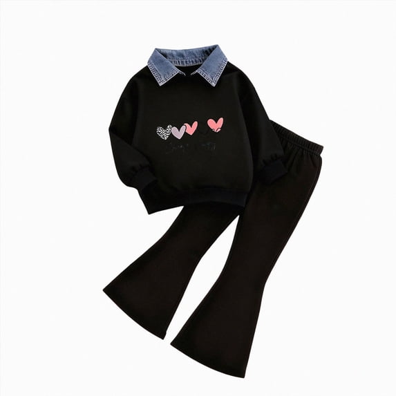 Big Girls Toddler Big Girls Pants Clothing Set 2pcs top and Pants ...