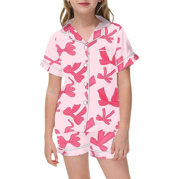 Big Girls Valentines Day Pajama Two Piece Loungewear Kids Sleepwear ...
