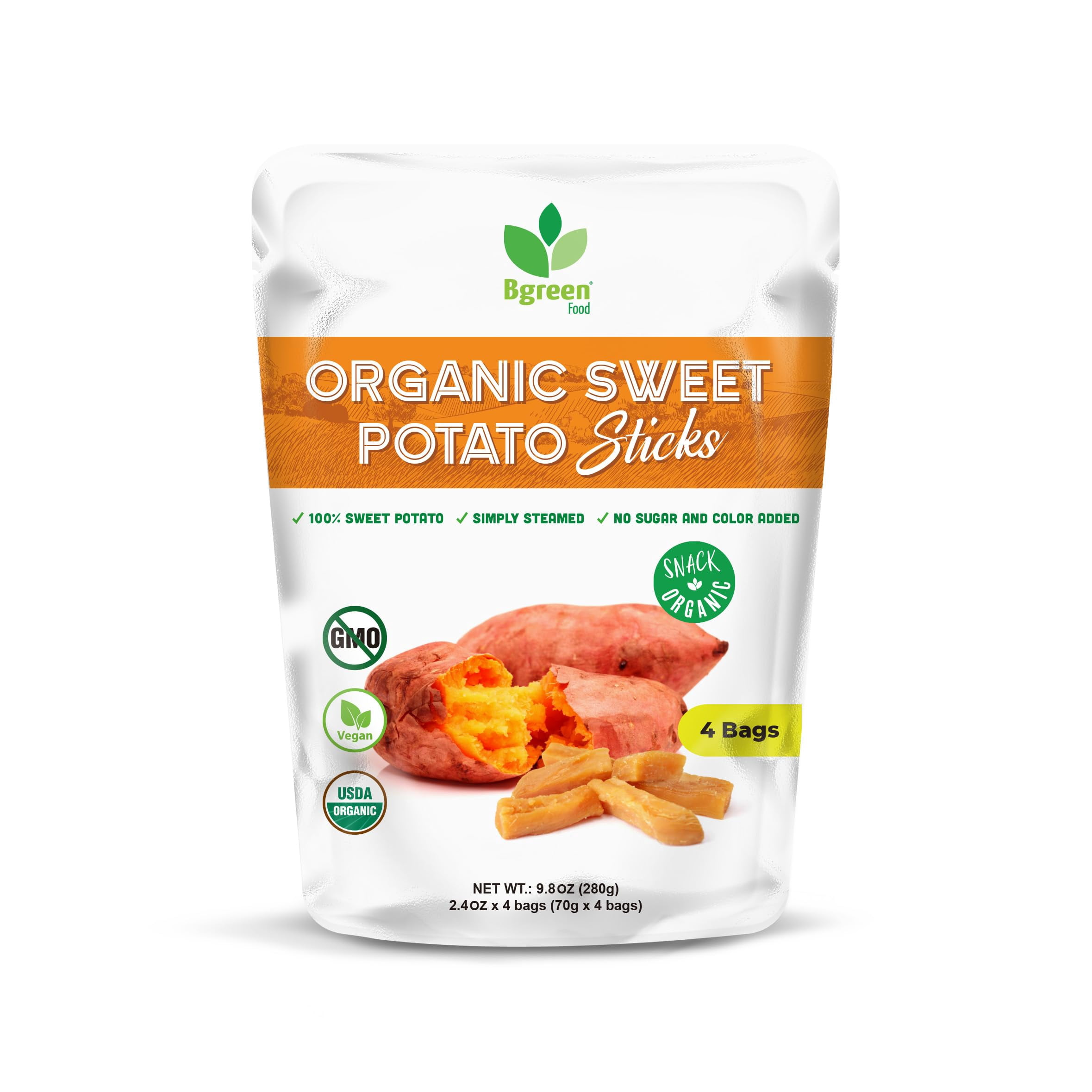 Big Green Organic Food - Organic Sweet GHH1Potato Sticks, Healthy Snack ...