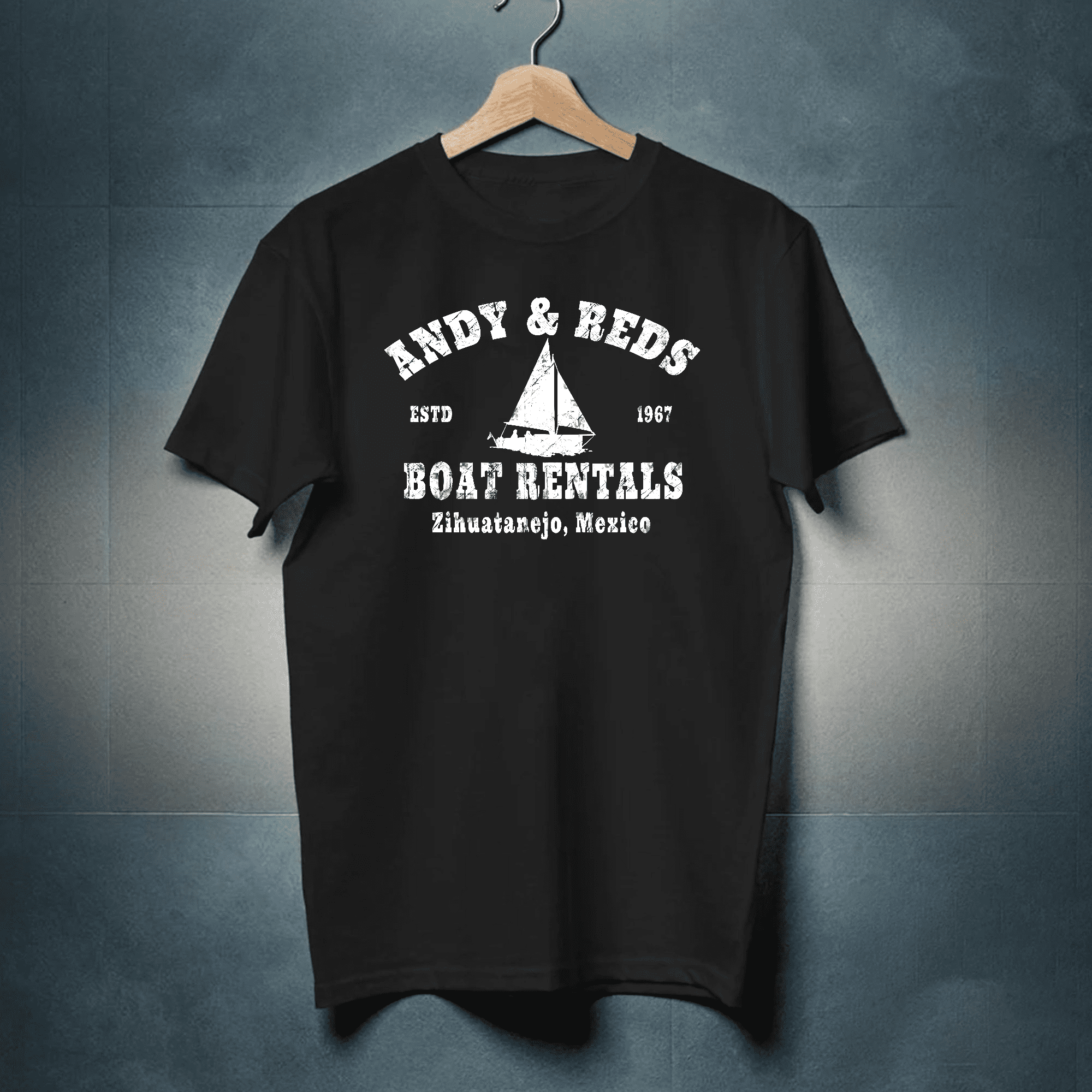 Big Guys Rule Funny Big and Tall Andy and Red's Boat Rental Shawshank T ...