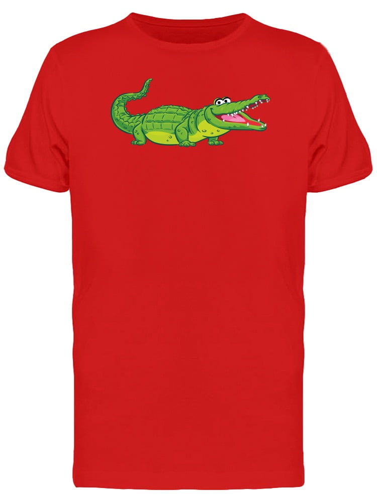 Big Happy Crocodile T-Shirt Men -Image by Shutterstock, Male XX-Large ...