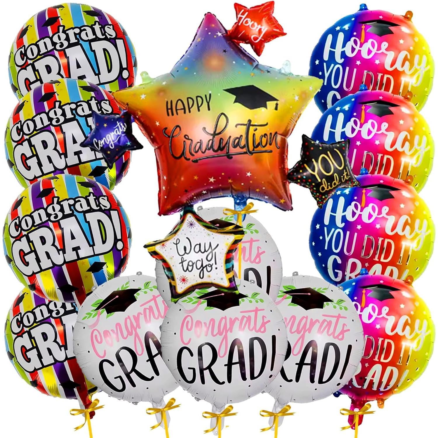Big Happy Graduation Balloons Set - Star Balloon, Colorful Kindergarten ...