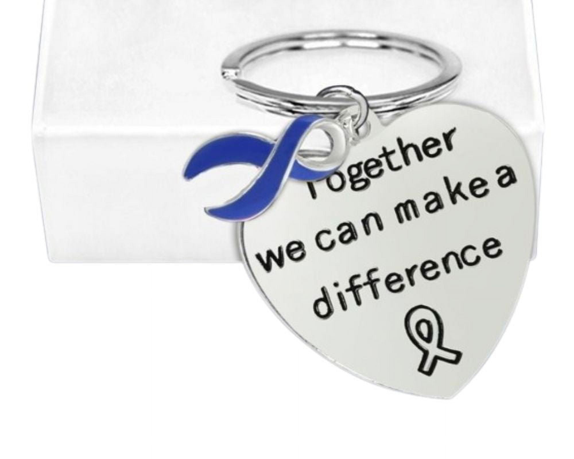 Big Heart Dark Blue Ribbon Key Chains - Walmart.com