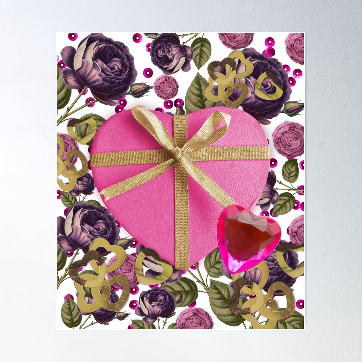 Big Heart Gift – Wrapped In Love And Elegance Poster Wall Art, Modern ...