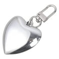 Big Heart Keychain Silver Color Alloy Key Rings for Women Men Car Key ...