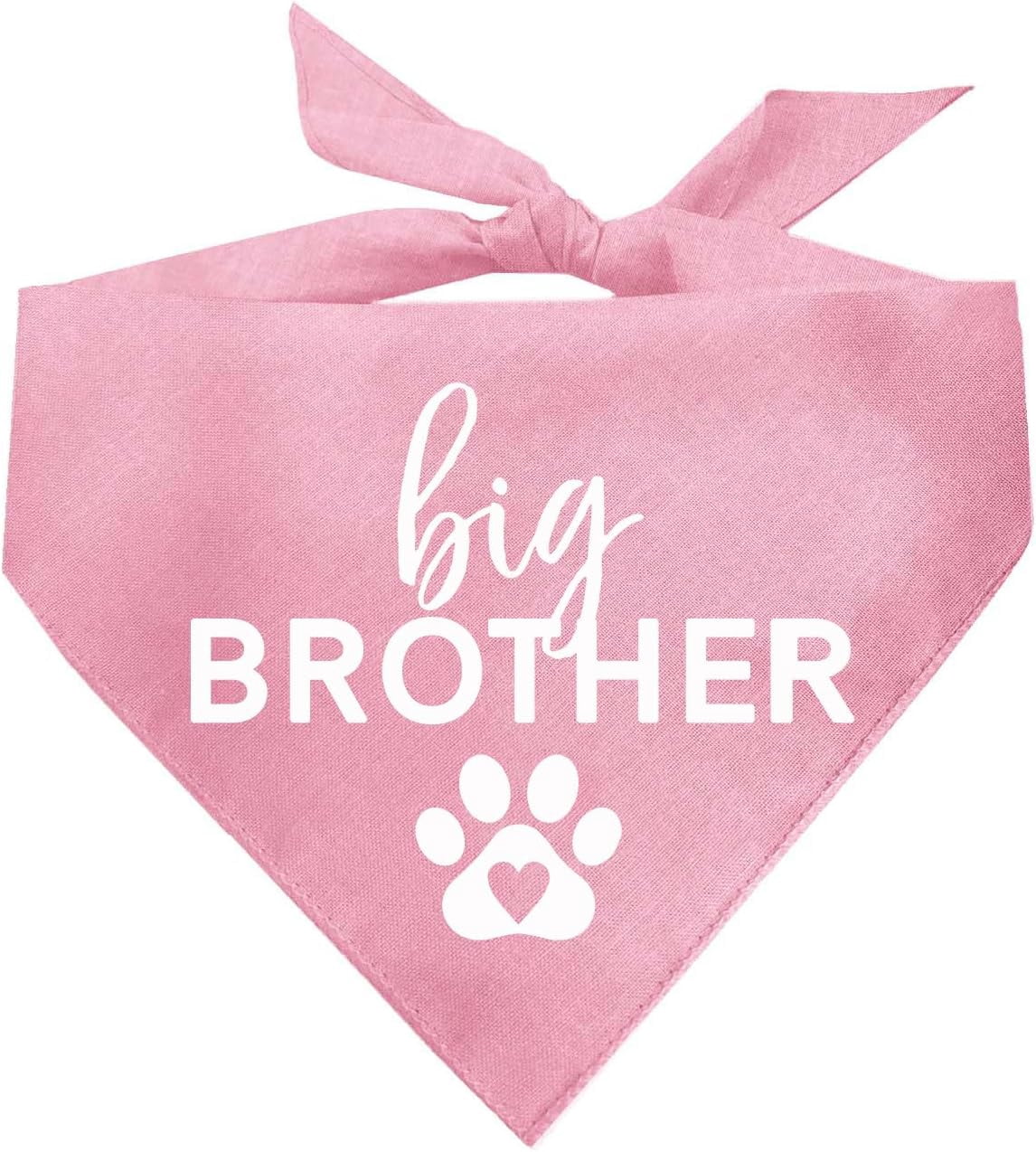 Big Heart Paw Dog Bandana | 100% Cotton Adjustable Triangle | Pregnancy ...