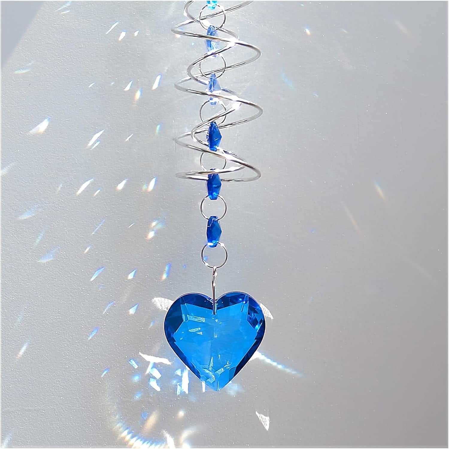 Big Heart Sun Catchers for , Double-Spiral Design Gazing Ball Spiral ...