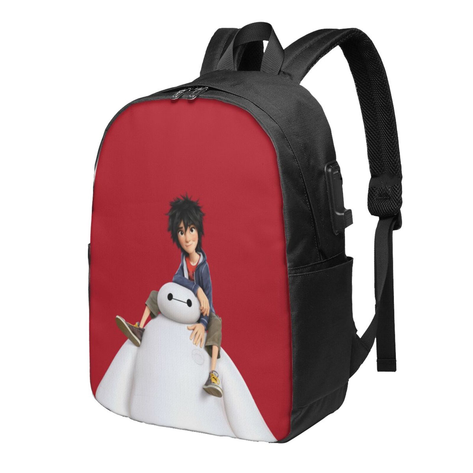 Big Hero 6 Baymax Backpack with USB Charging Port Daypack Laptop ...