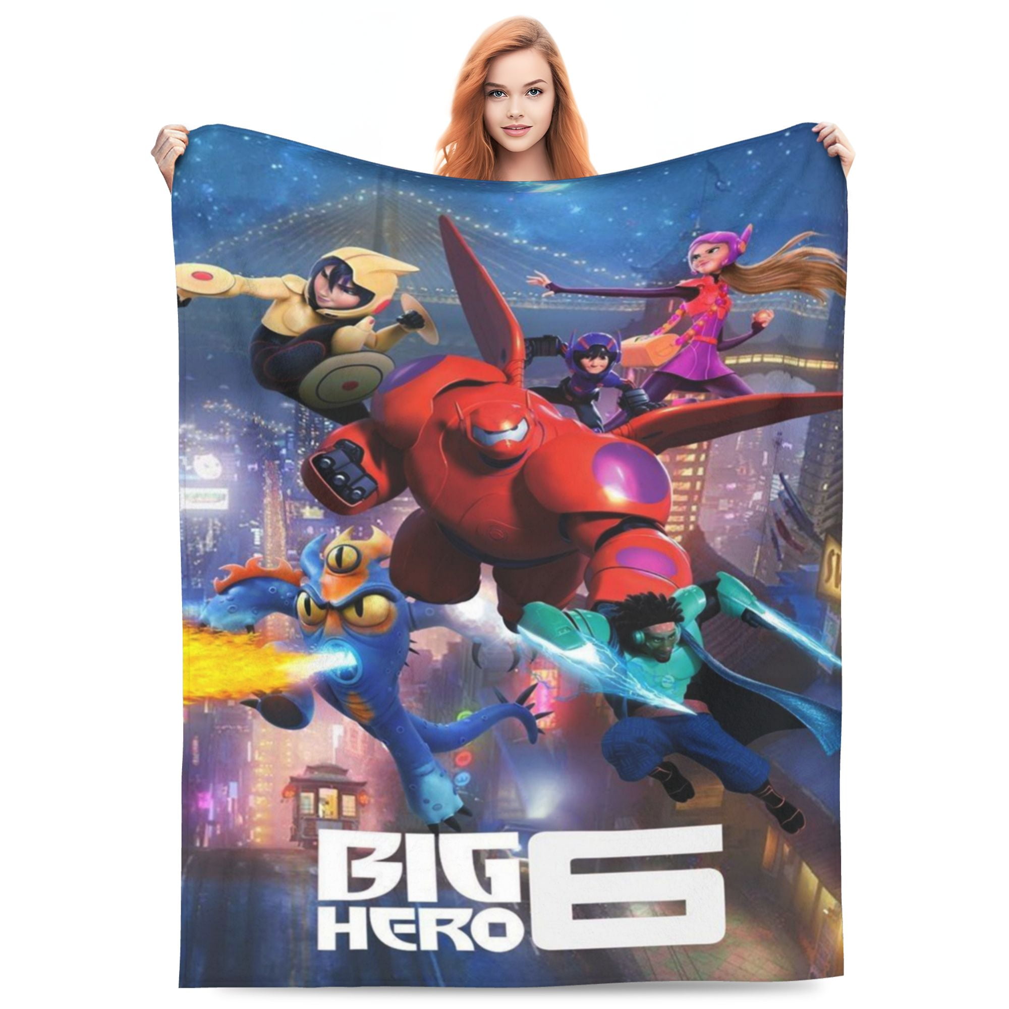 Big Hero 6 Baymax Blanket Lightweight Throw Blanket Flannel Fleece ...