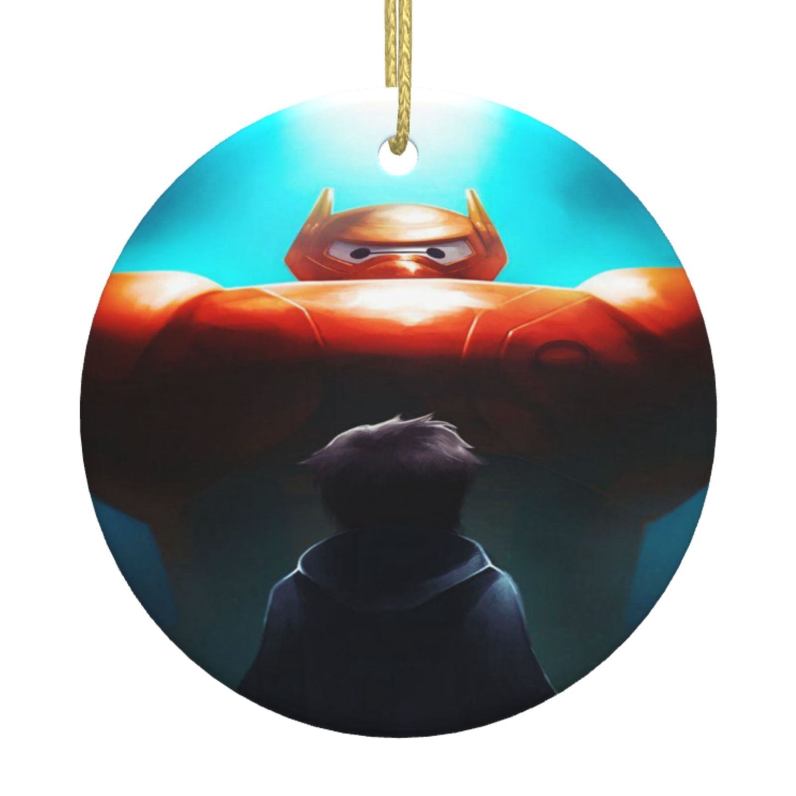 Big Hero 6 Baymax Christmas Ceramic Round Pendant Decoration Christmas ...