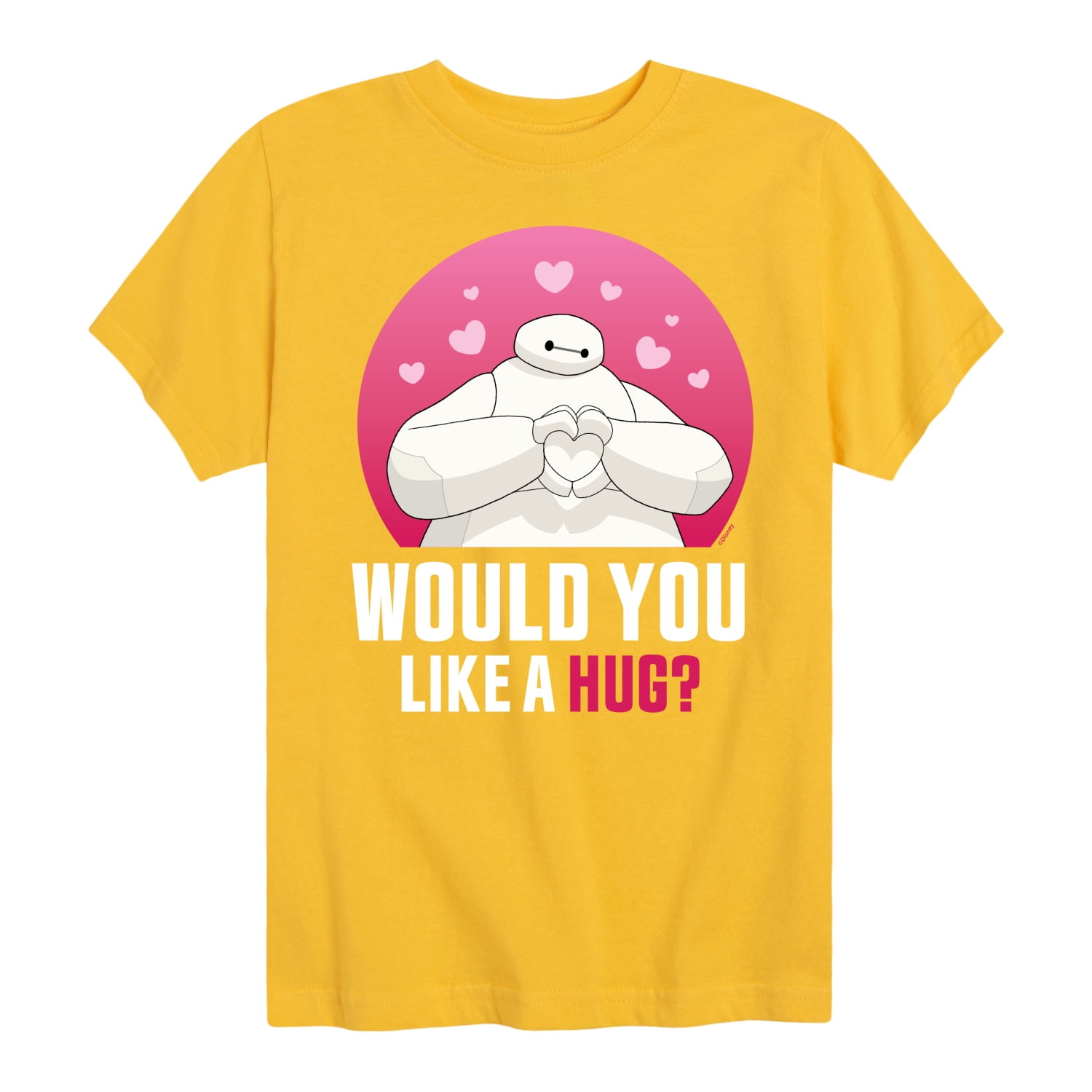 Big Hero 6 - Baymax Like A Hug - Youth Short Sleeve Graphic T-Shirt ...