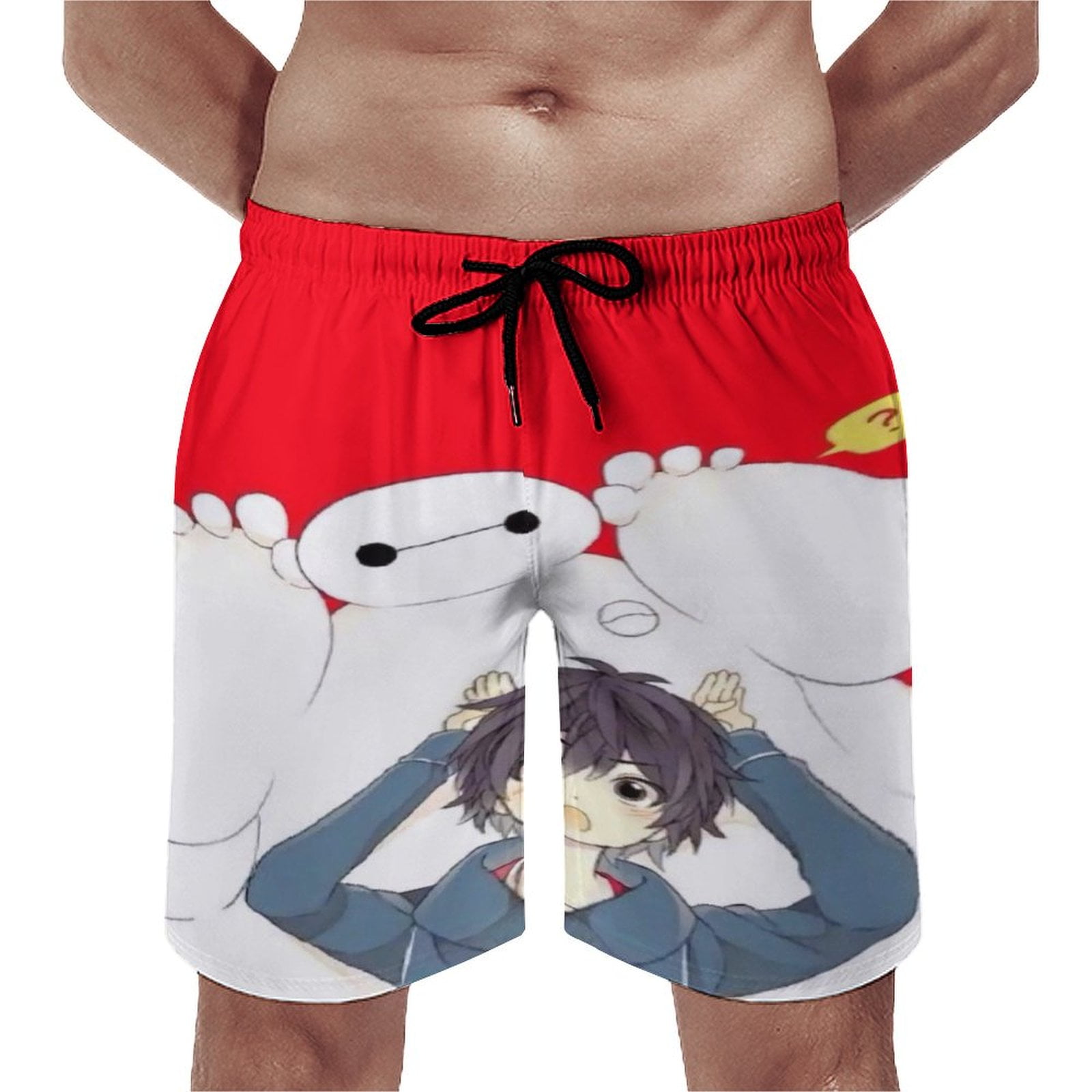 Big Hero 6 Baymax Men's Beachwear Quick Dry 3D Printed Beach Board ...