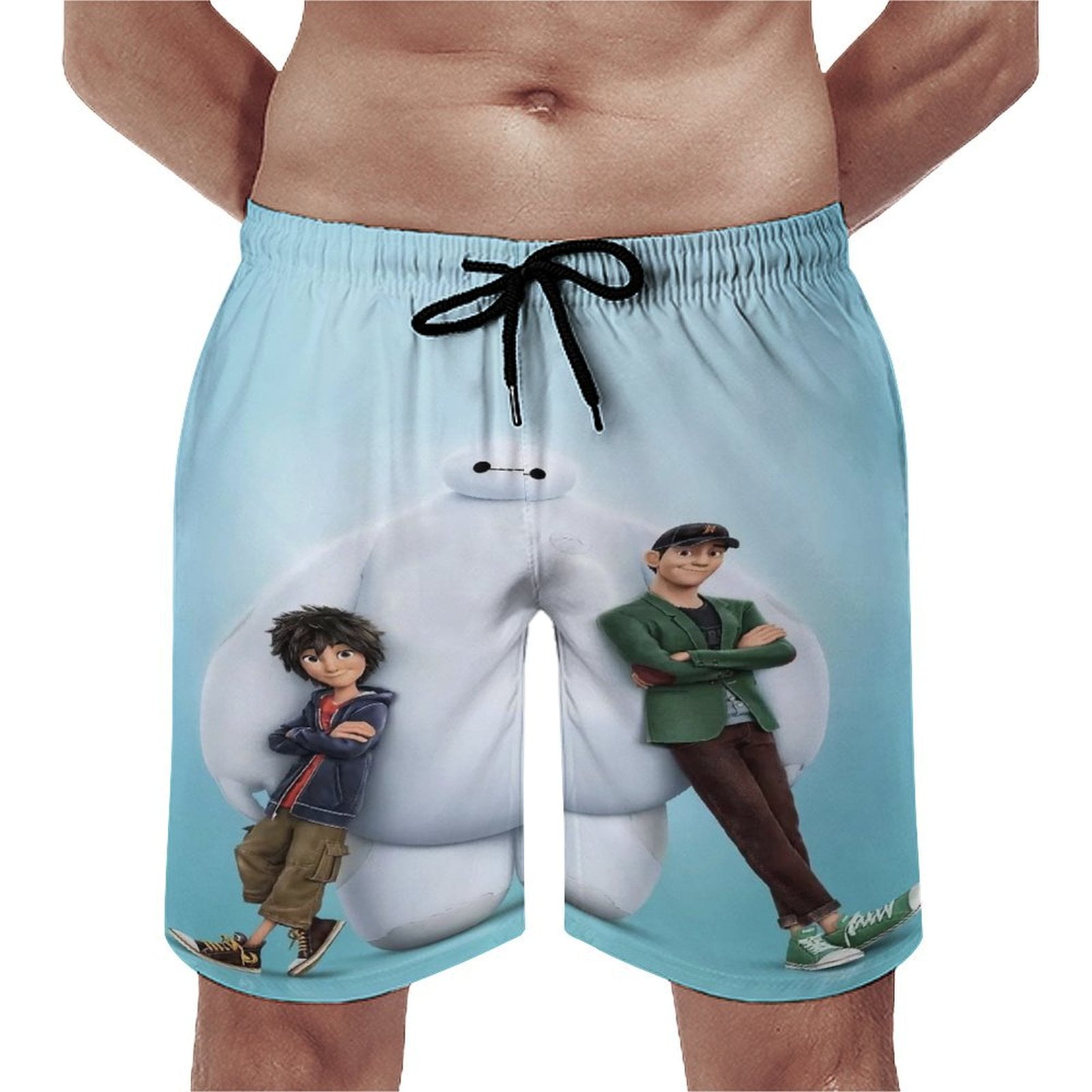 Big Hero 6 Baymax Men's Beachwear Quick Dry 3D Printed Beach Board ...
