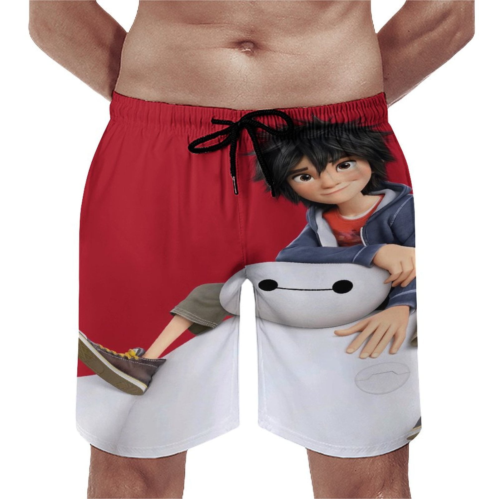 Big Hero 6 Baymax Men's Beachwear Quick Dry 3D Printed Beach Board ...