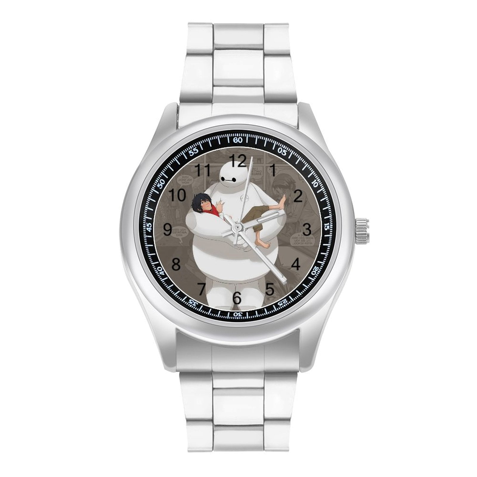 Big Hero 6 Baymax Men's Watches Arabic Numerals Easy Reader Classic ...