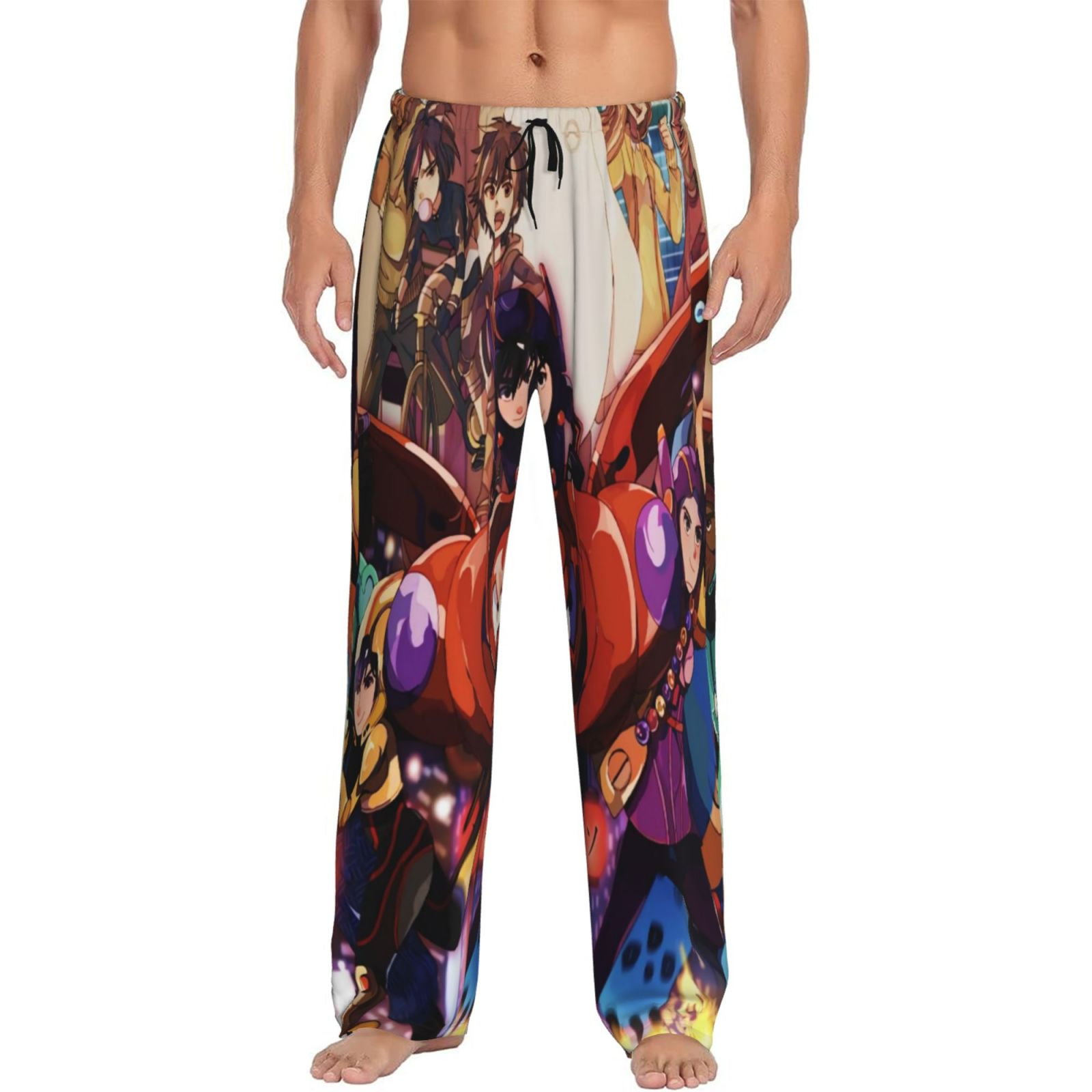 Big Hero 6 Baymax Pajama Pants Drawstring Elastic Waistband Loungewear Comfy Separate Bottoms ...