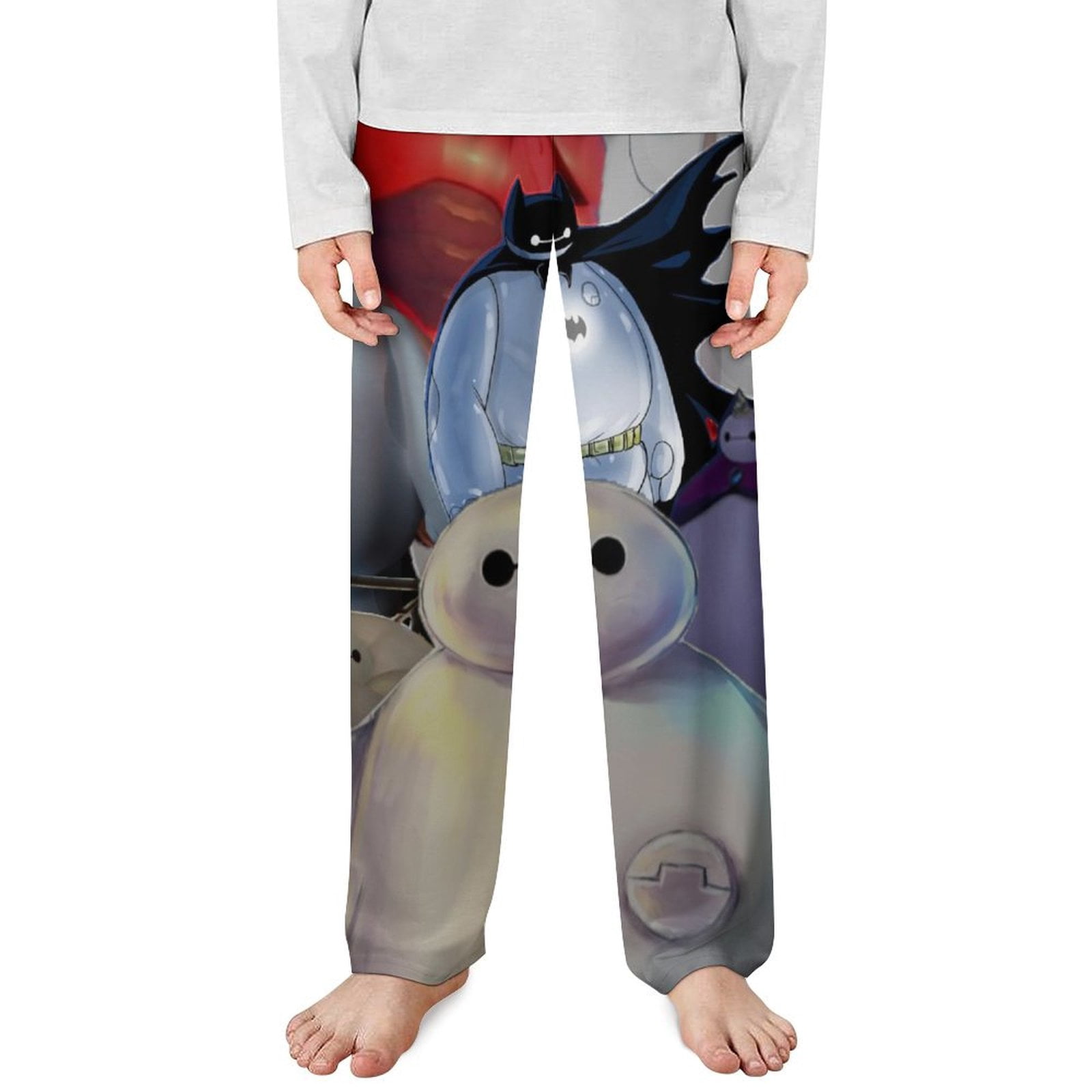 Big Hero 6 Baymax Pajama Pants for Kids Long Sleep Plaid Pants Soft ...