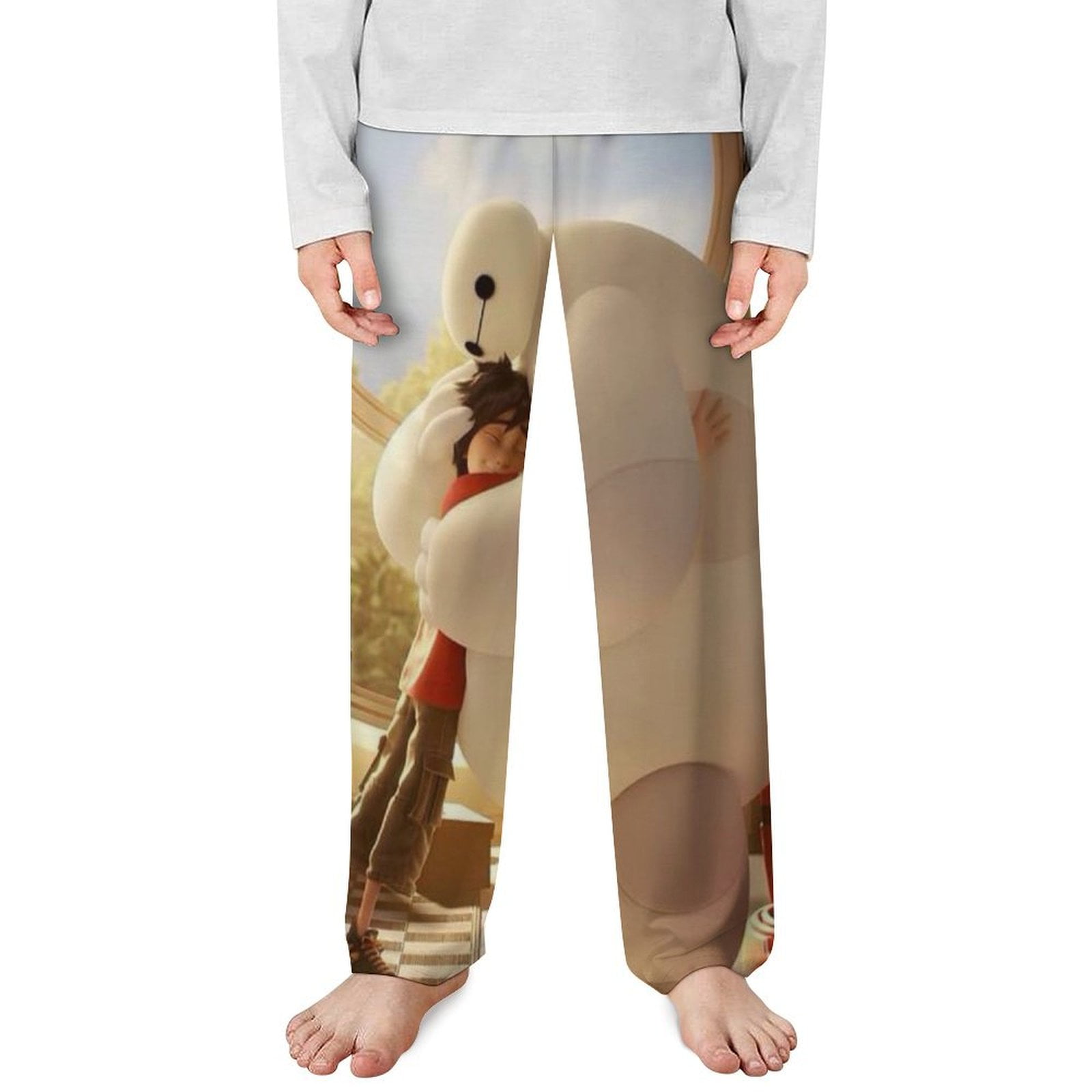 Big Hero 6 Baymax Pajama Pants for Kids Long Sleep Plaid Pants Soft ...