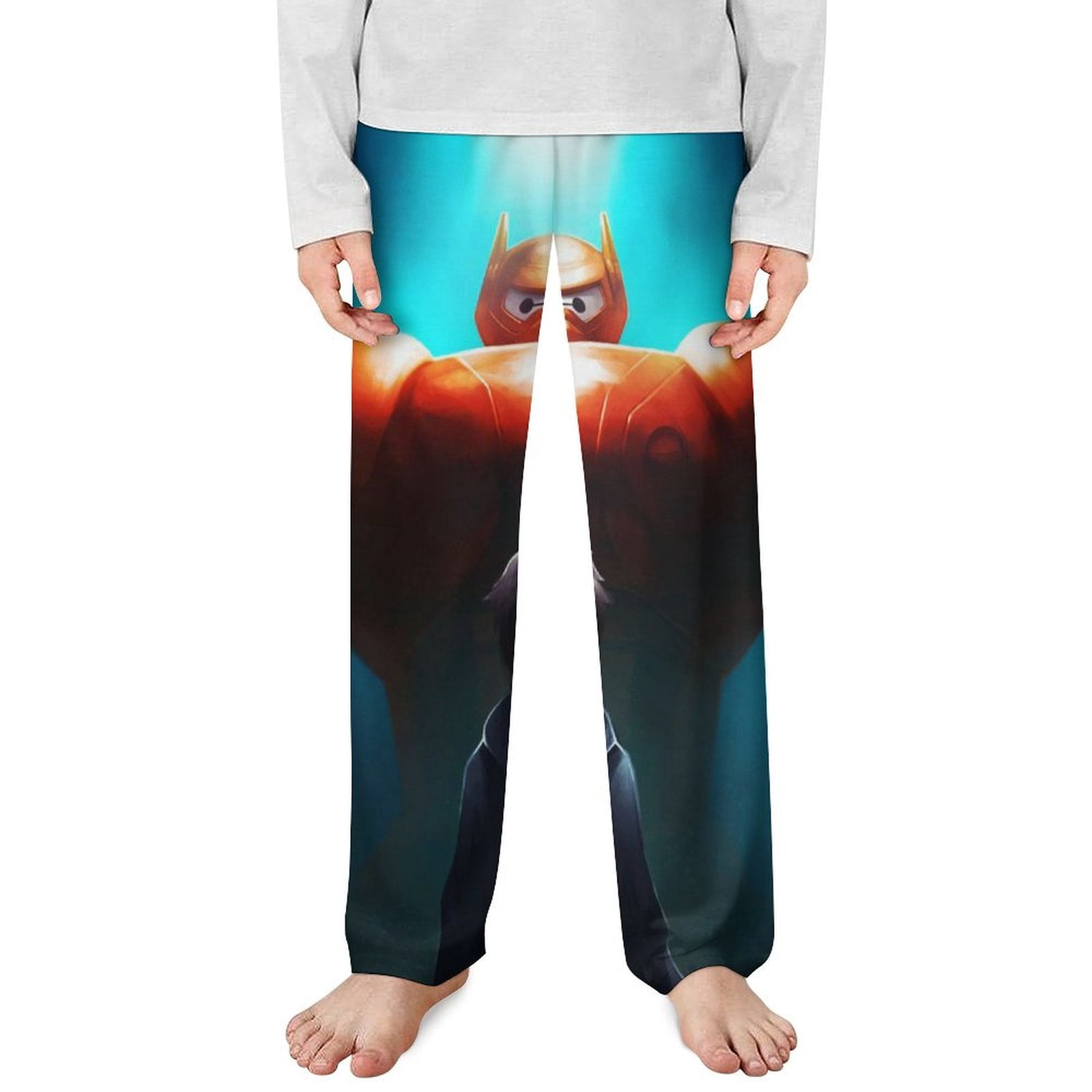 Big Hero 6 Baymax Pajama Pants for Kids Long Sleep Plaid Pants Soft ...