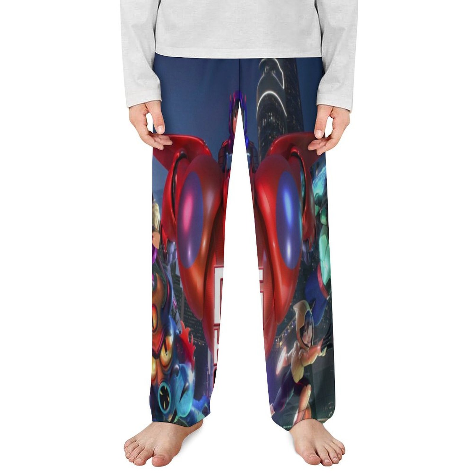 Big Hero 6 Baymax Pajama Pants for Kids Long Sleep Plaid Pants Soft ...