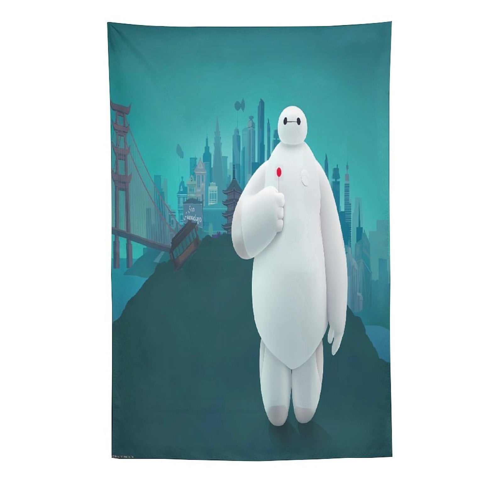 Big-Hero-6-Baymax Tapestry, Wall Hanging Decor, Aesthetic for Bedroom, Living Room, Dorm, Soft ...