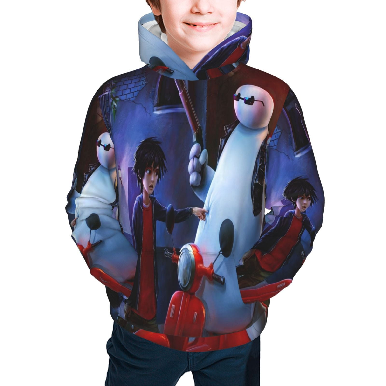 Big Hero 6 Baymax Youth Hoodie Graphic Colorful Cool Kids Hooded ...