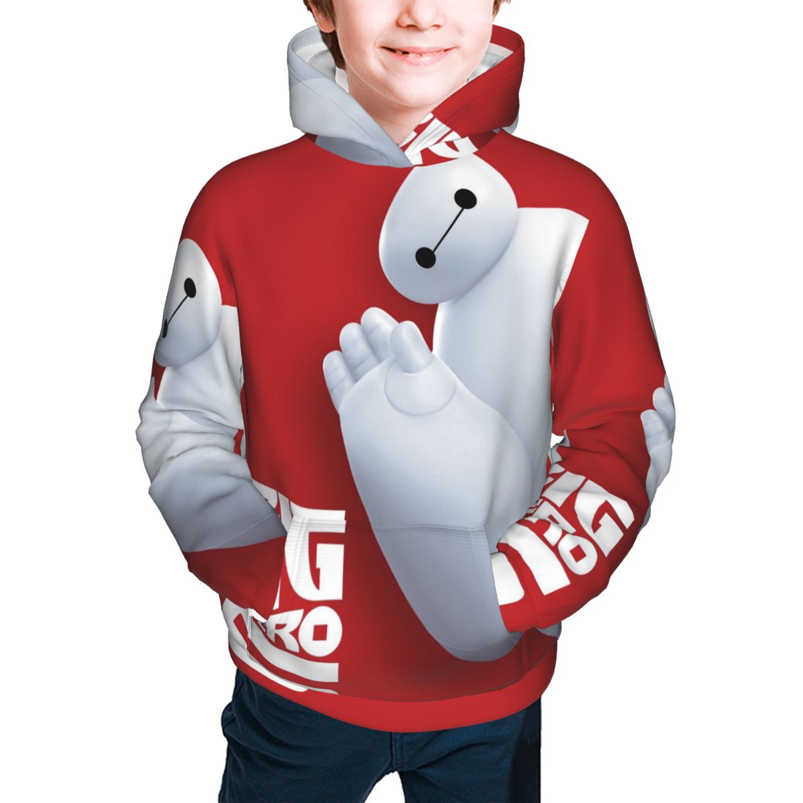 Big Hero 6 Baymax Youth Hoodie Graphic Colorful Cool Kids Hooded ...