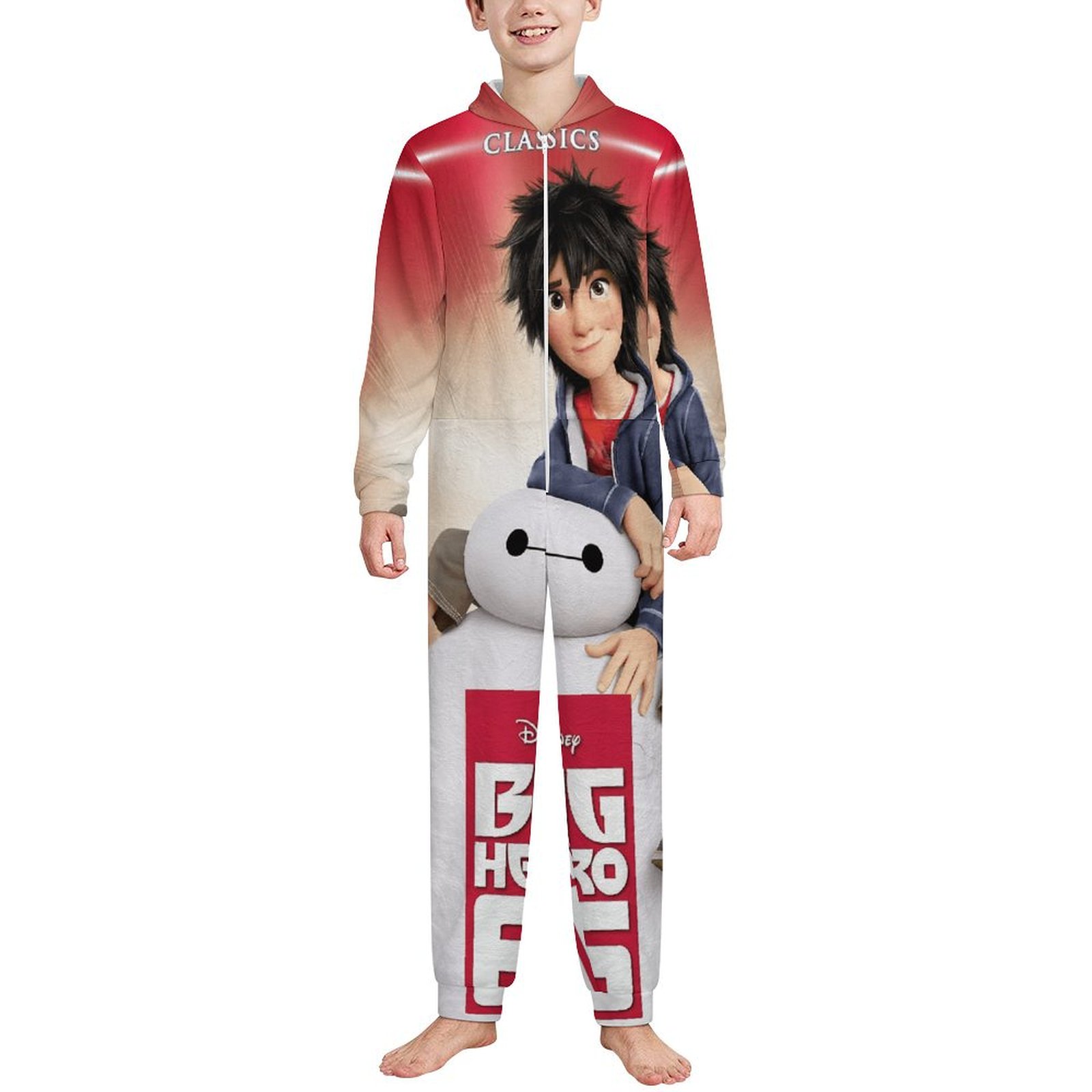 Big Hero 6 Kids Pajamas One Piece Hooded Union Suit Onesie PJs ...