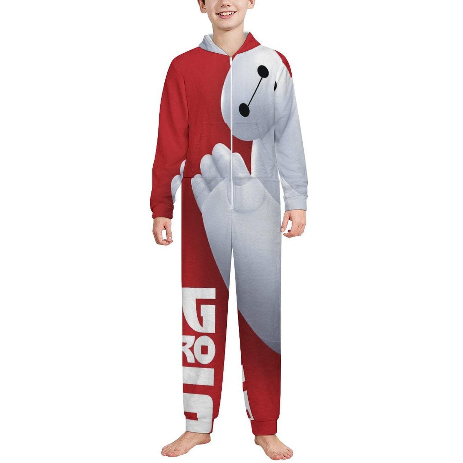 Big Hero 6 Kids Pajamas One Piece Hooded Union Suit Onesie PJs ...
