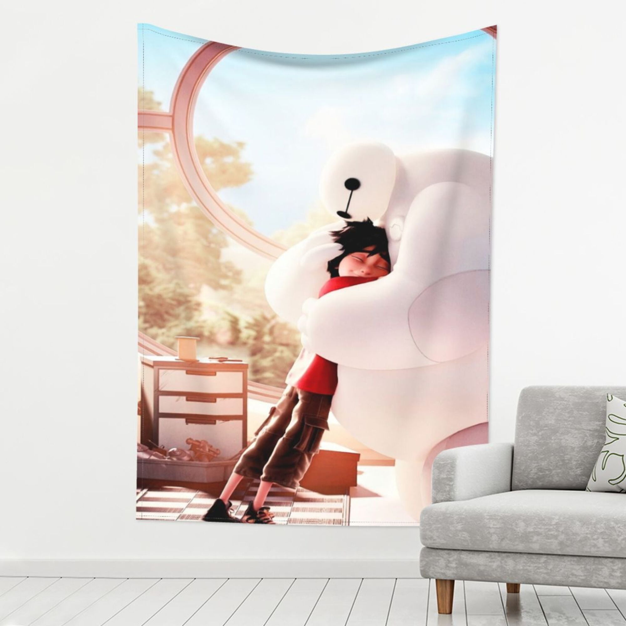 Big Hero 6 Tapestry Cartoon Print Wall Art Hanging Tapestry Anime ...