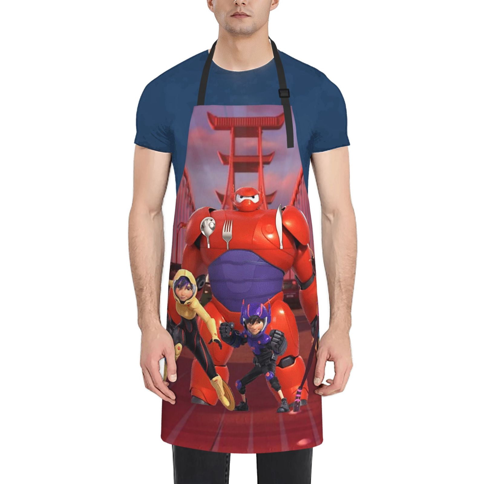 Big Hero 6 Waterproof Cooking Aprons, Adjustable Bib Soft Chef Apron ...