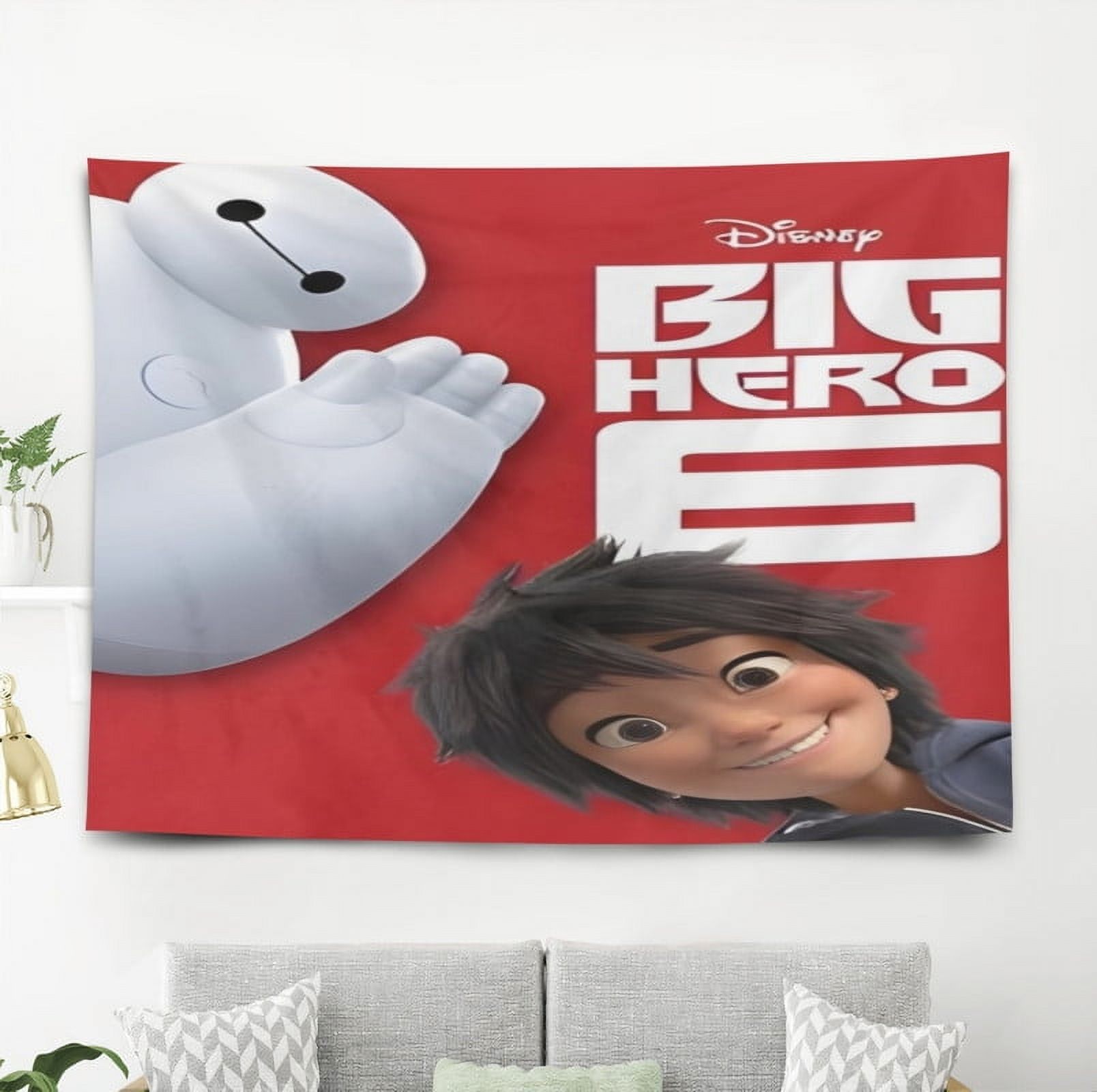 Big Hero pattern wall hanging 50*60 inches high-quality peach skin ...