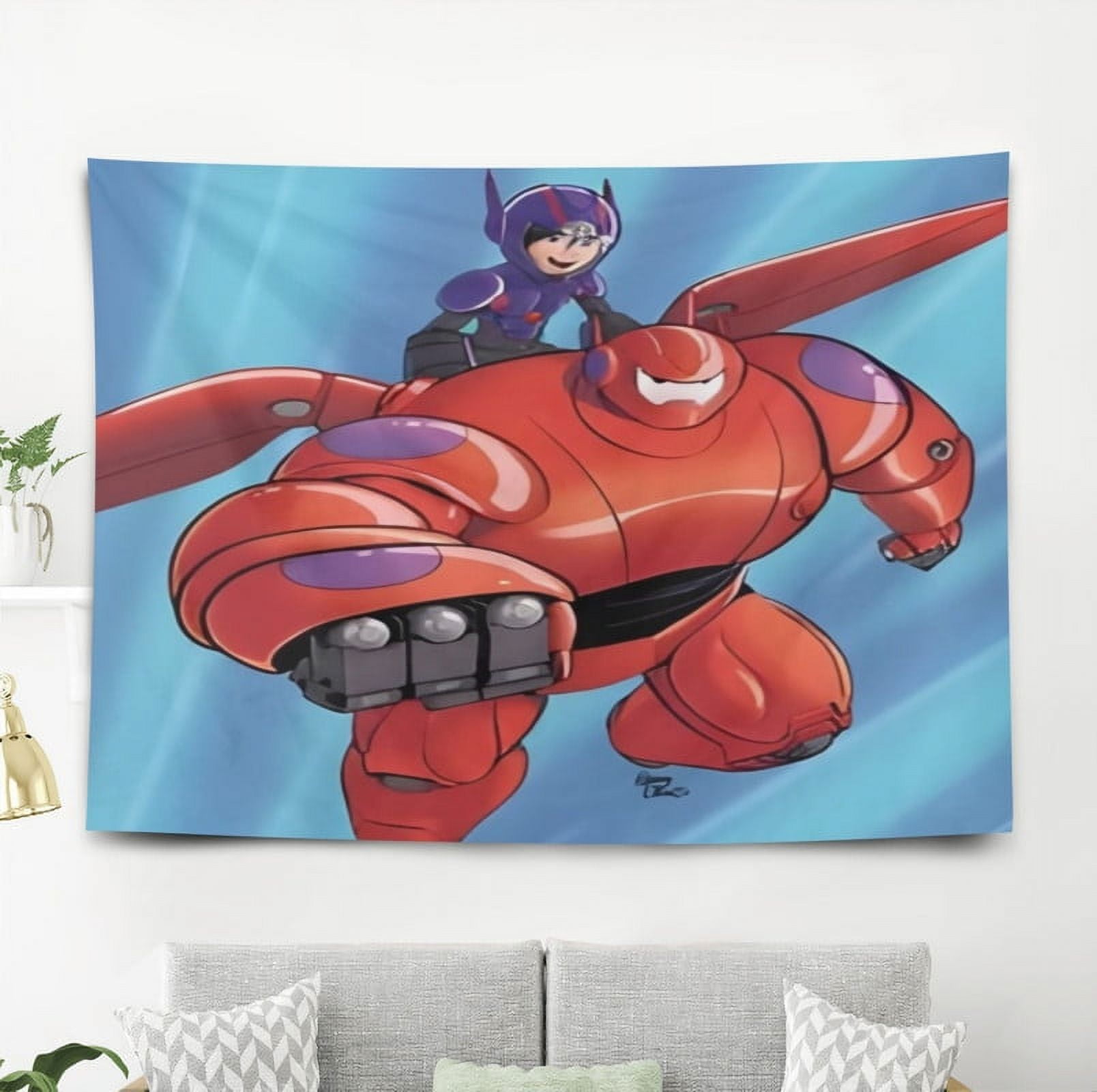 Big Hero pattern wall hanging 50*60 inches high-quality peach skin ...