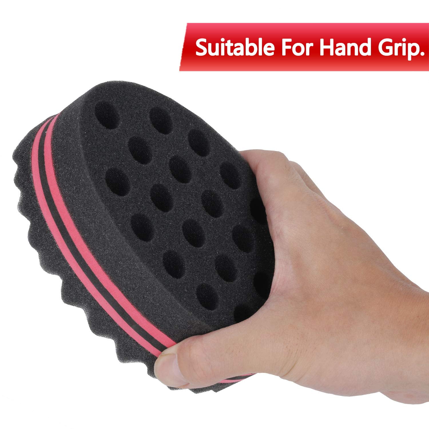 Big Holes Barber Hair Brush Sponge Dreads Locking Twist Afro Curl Coil ...