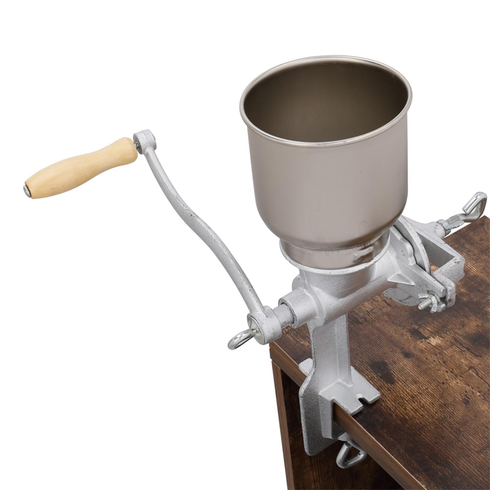 Big Hopper Grinder Kitchen Tool Silver Corn Mill Grinder Manual Wheat ...