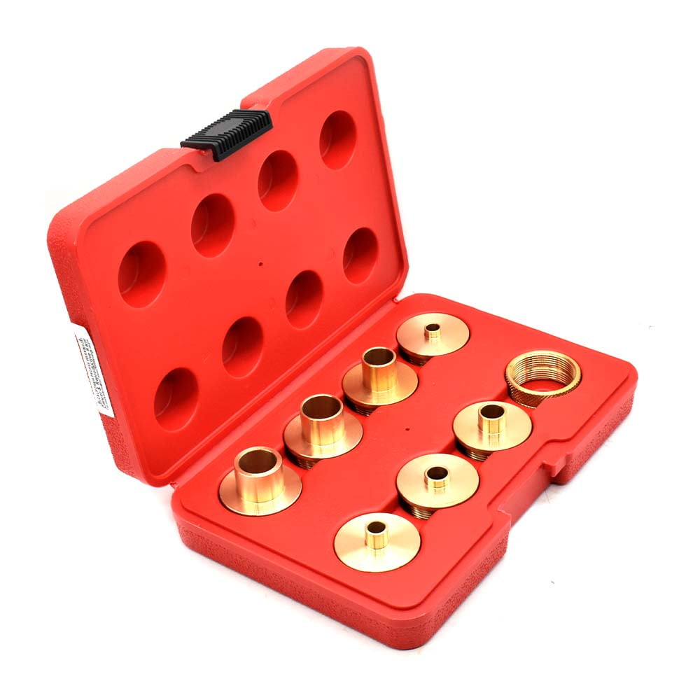 Big Horn 19604 Brass Router Template Guide Bushing Set 9-Piece ...